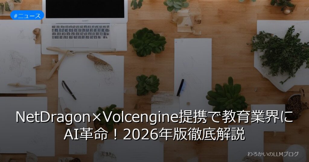 NetDragon×Volcengine提携で教育業界にAI革命！2026年版徹底解説 | わろかいのLLMブログ